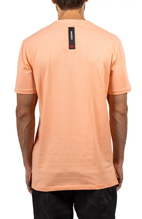 MACEOO Colossal Peach Embroidered Logo Stretch Cotton T-shirt