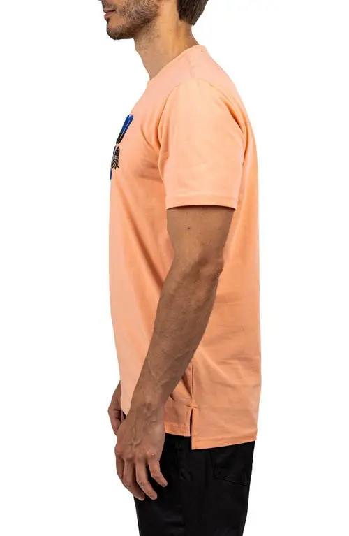 MACEOO Colossal Peach Embroidered Logo Stretch Cotton T-shirt