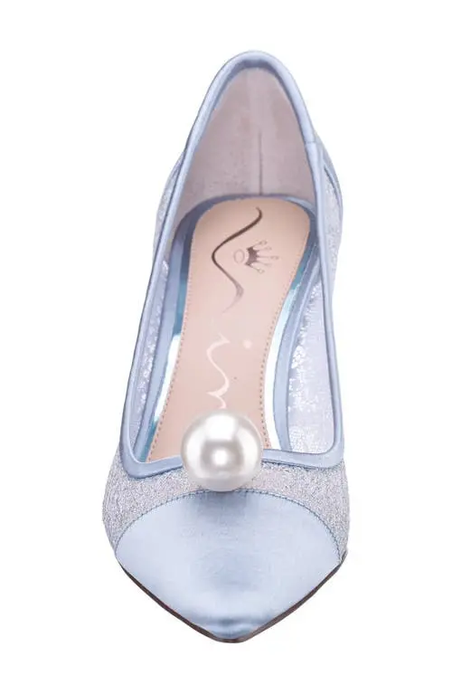 Nina Bence Pointed Toe Pumps - Icy Blue
