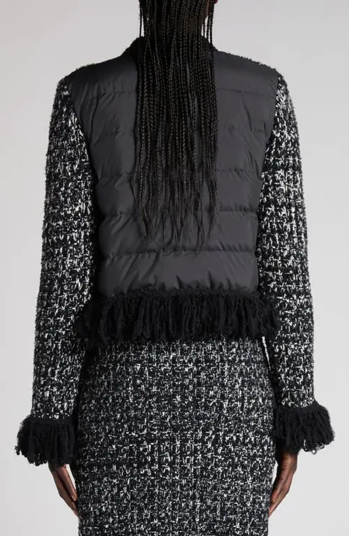 Moncler Fringed Mixed Media Jacket