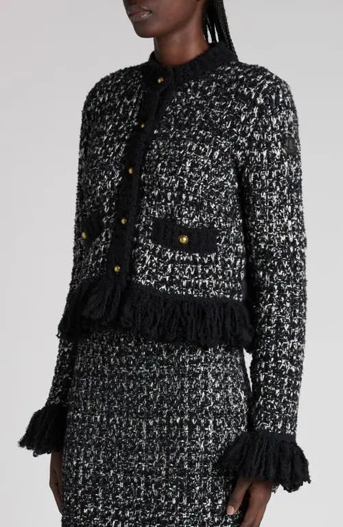Moncler Fringed Mixed Media Jacket