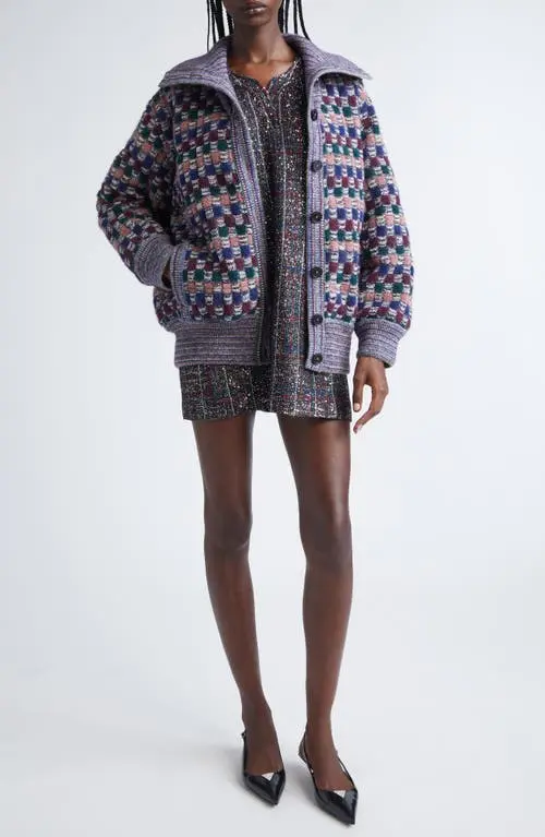 Missoni Sequin Plaid Knit Minidress