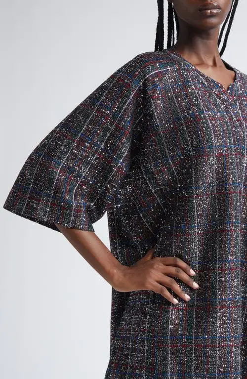 Missoni Sequin Plaid Knit Minidress