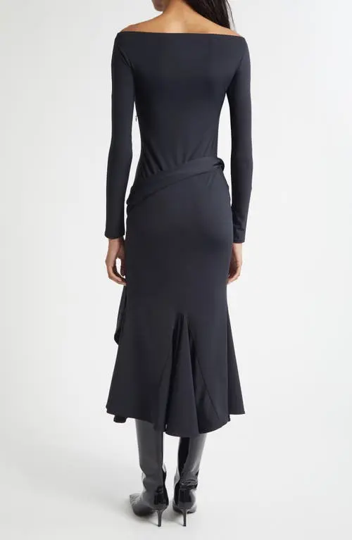 CONNER IVES Shell Belt Long Sleeve Mermaid Dress