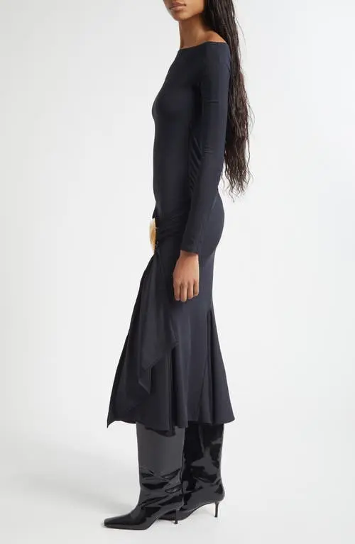 CONNER IVES Shell Belt Long Sleeve Mermaid Dress
