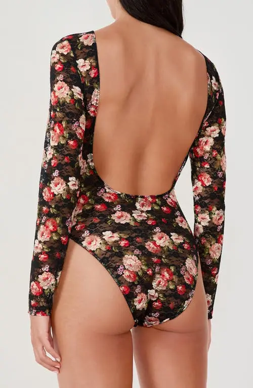 ETAM Floral Long Sleeve Bodysuit