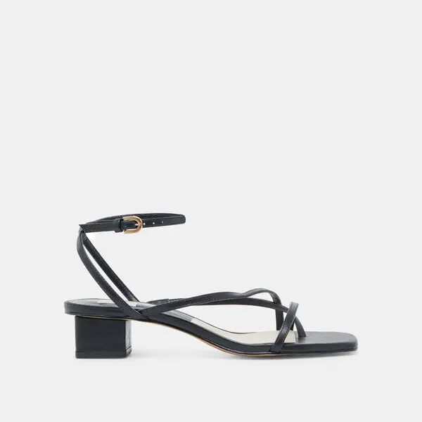 DOLCEVITA Karlos Strappy Sandals - Black Leather