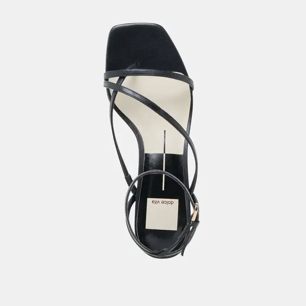 DOLCEVITA Karlos Strappy Sandals - Black Leather