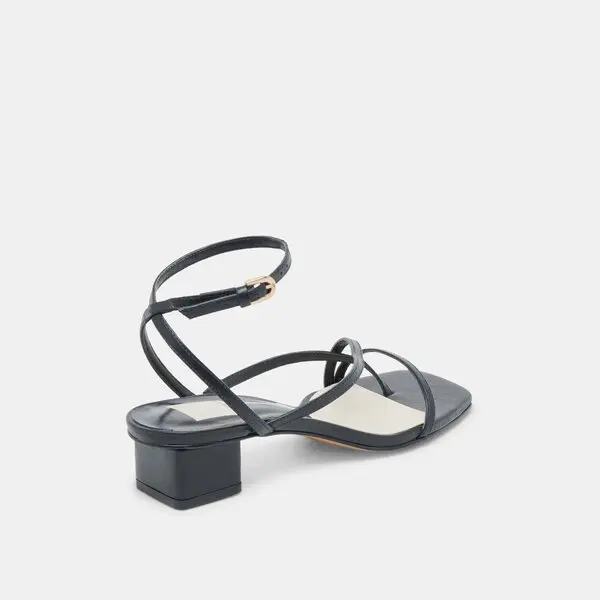 DOLCEVITA Karlos Strappy Sandals - Black Leather