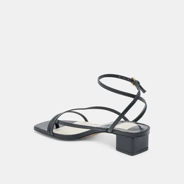 DOLCEVITA Karlos Strappy Sandals - Black Leather