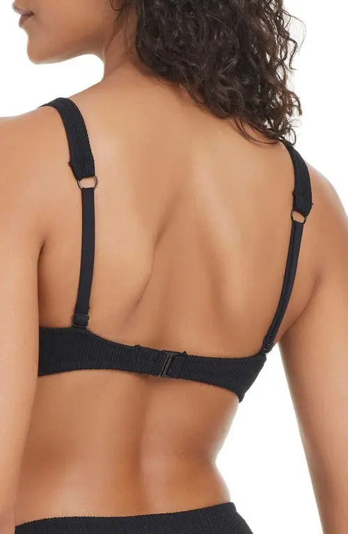 Sanctuary Textured Underwire Bikini Top - Black