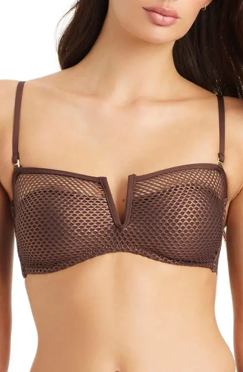 Sanctuary V-wire Metallic Net Bikini Top - Espresso Bronze