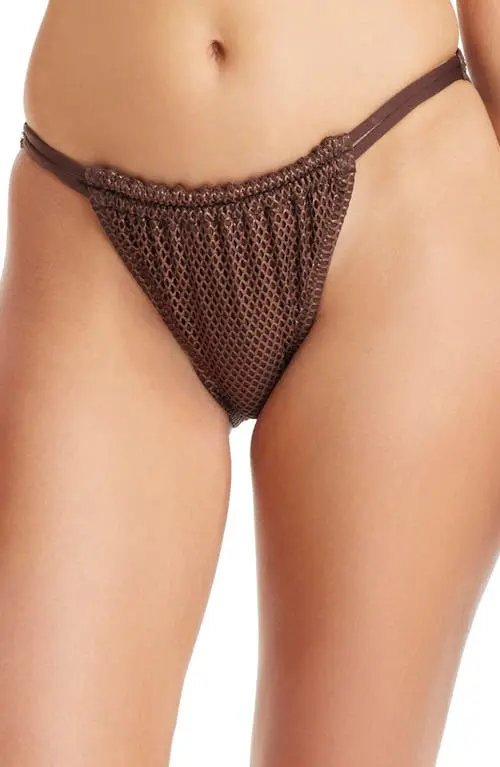 Sanctuary Double Tunnel Hipster Bikini Bottom - Espresso Bronze