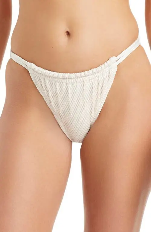 Sanctuary Double Tunnel Hipster Bikini Bottom - White Gold