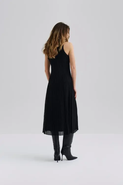 MALINA Nessa Halterneck Knitted Midi Dress