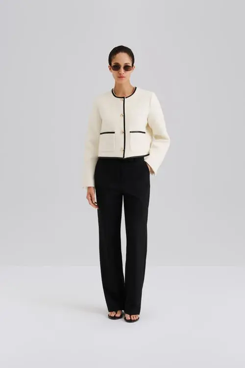MALINA Ninette Dressed Wool Jacket - Vanilla