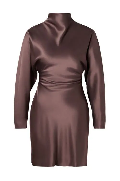 MALINA Zora Barrel Long Sleeve Mini Dress