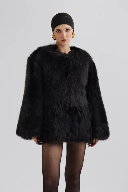 MALINA Jana Shearling Long Sleeve Jacket
