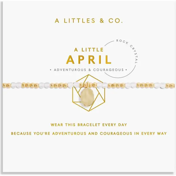 A LITTLES & CO Birthstone A Little Bracelet - April