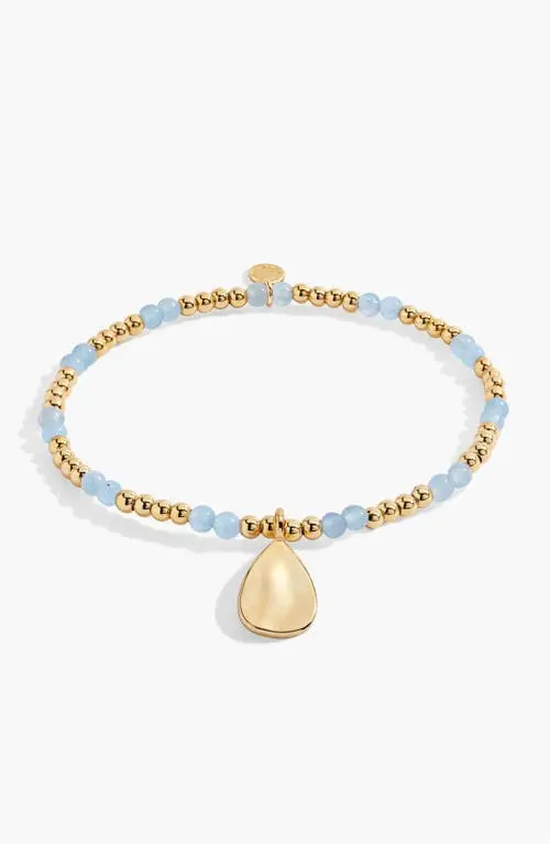 A LITTLES & CO Birthstone Gold-tone Plated A Little Bracelet - March