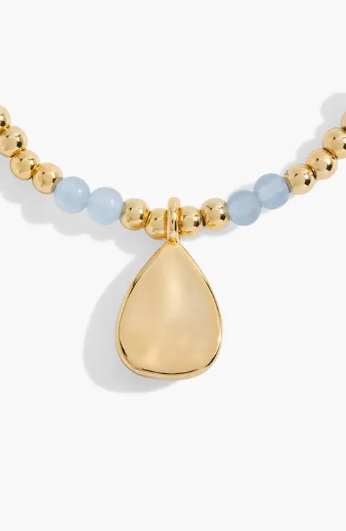 A LITTLES & CO Birthstone Gold-tone Plated A Little Bracelet - March