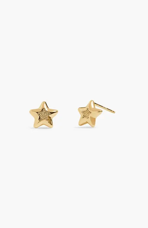 A LITTLES & CO Starburst Earrings - Metallic Gold
