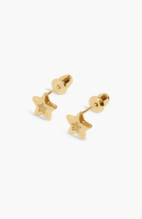 A LITTLES & CO Starburst Earrings - Metallic Gold