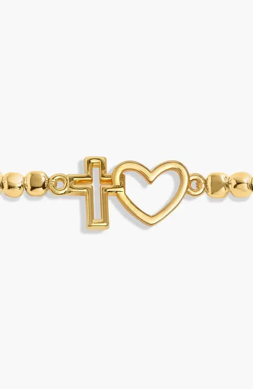 A LITTLES & CO Forever Yours 'live Faith' Bracelet - Metallic Gold