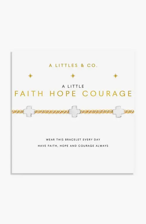 A LITTLES & CO Faith A Little 'faith, Hope, Courage' Charm Bracelet - Metallic Silver