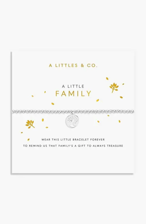A LITTLES & CO Tree Charm Bracelet - Metallic Silver