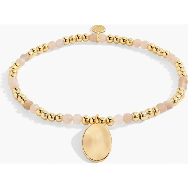 A LITTLES & CO Birthstone Gold-tone Plated Bracelet - July