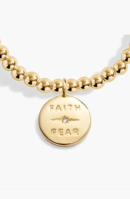 A LITTLES & CO Beaded Charm Bracelet - Faith Over Fear