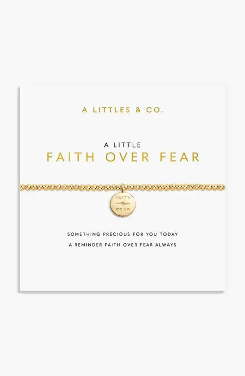 A LITTLES & CO Beaded Charm Bracelet - Faith Over Fear