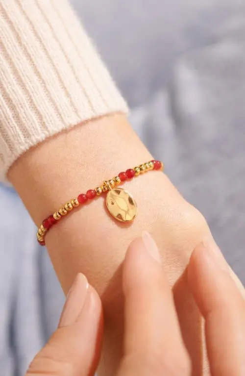 A LITTLES & CO Gold-tone Plated Birthstone Bracelet - January