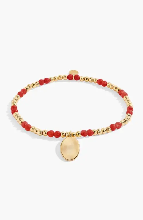 A LITTLES & CO Gold-tone Plated Birthstone Bracelet - January