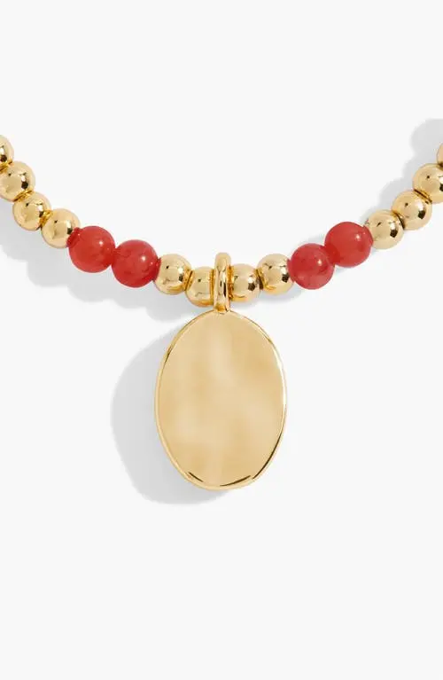 A LITTLES & CO Gold-tone Plated Birthstone Bracelet - January