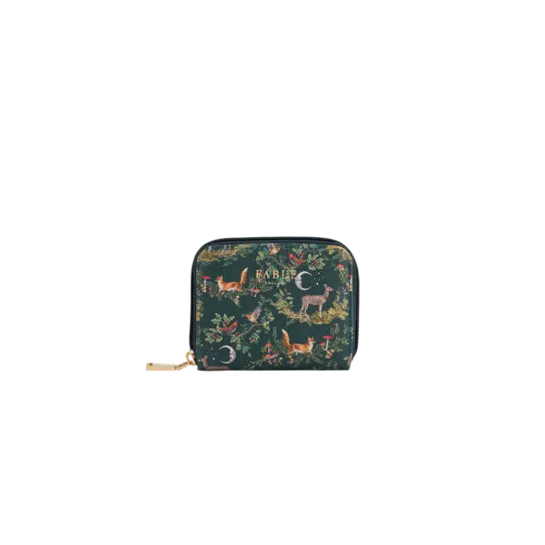 FABLE ENGLAND Into The Woods Green Small Purse - Woodland Green