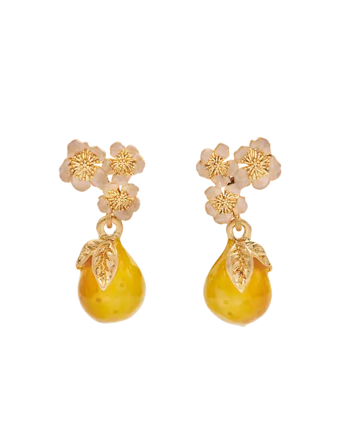 FABLE ENGLAND Golden Pear Drop Earrings - Gold