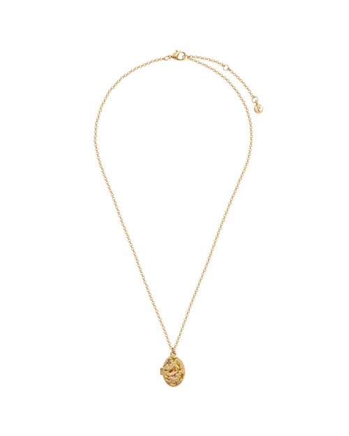 FABLE ENGLAND Robin & Blackberry Locket Chain Necklace
