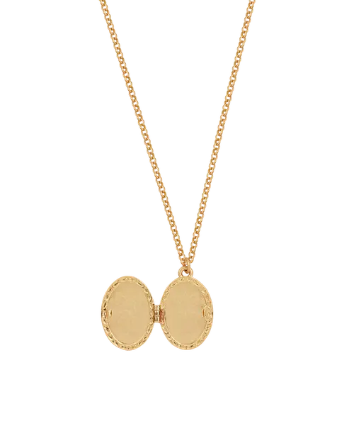 FABLE ENGLAND Robin & Blackberry Locket Chain Necklace