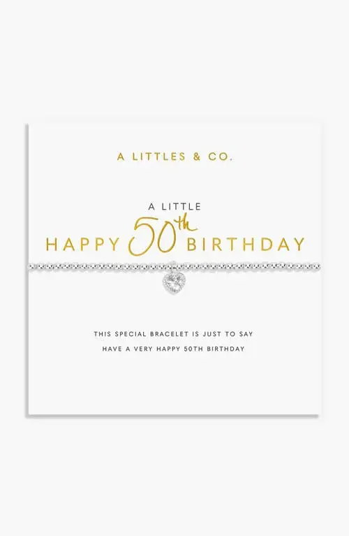 A LITTLES & CO Beaded Bracelet - Metallic Silver