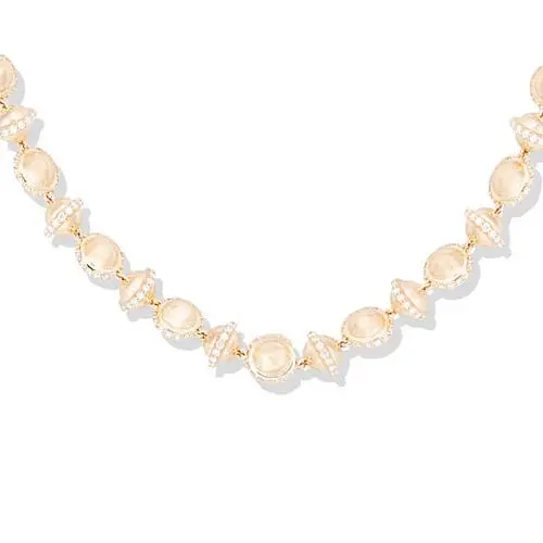 CAMPBELL + CHARLOTTE Revel Small Bead Necklace - Diamond- Gold