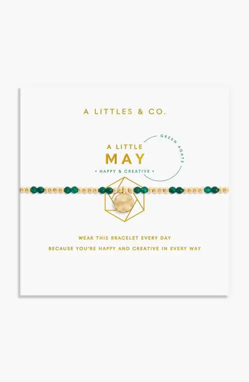 A LITTLES & CO Birthstone A Little Bracelet In Gold-tone Plating - May