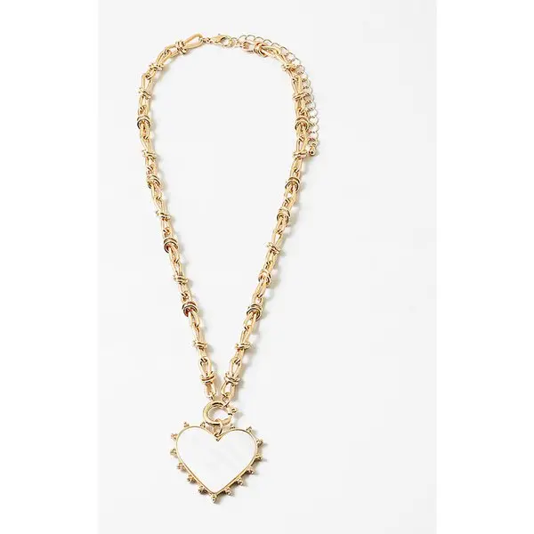 ERIN MCDERMOTT JEWELRY Kindness And Love Heart Necklace - Gold