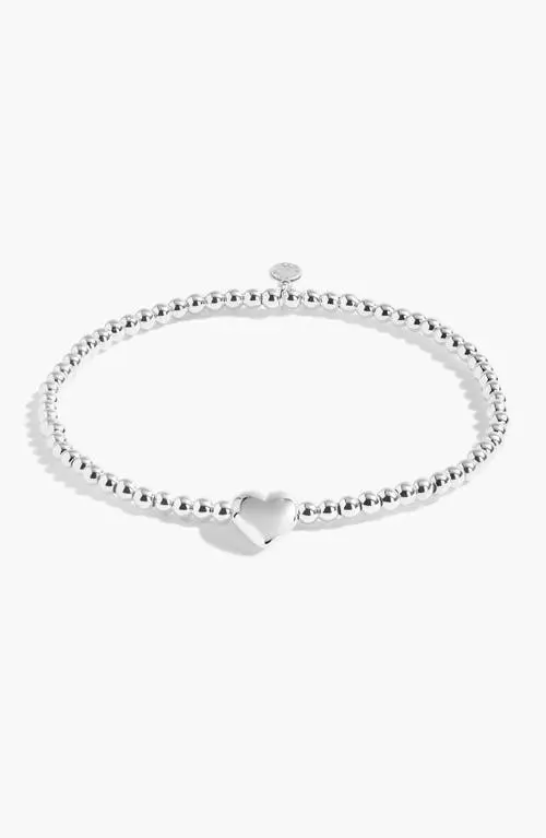 A LITTLES & CO Heart Charm Bracelet - Metallic Silver