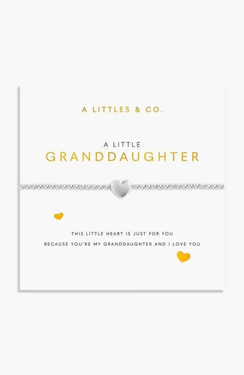 A LITTLES & CO Heart Charm Bracelet - Metallic Silver