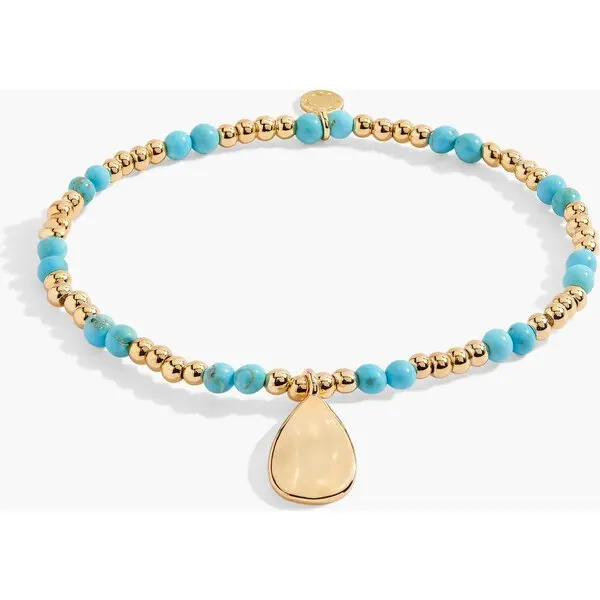 A LITTLES & CO Birthstone Charm Bracelet In Gold-tone - December