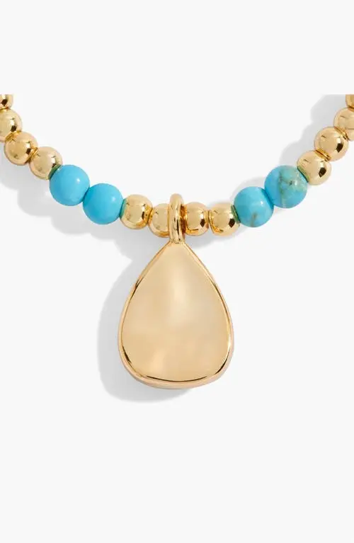 A LITTLES & CO Birthstone Charm Bracelet In Gold-tone - December