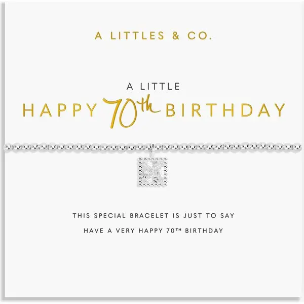 A LITTLES & CO A Little Birthday Bracelet - Metallic Silver