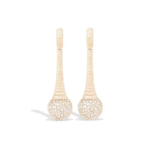 CAMPBELL + CHARLOTTE Revel Bobble Chandelier Earrings - Diamond- Gold